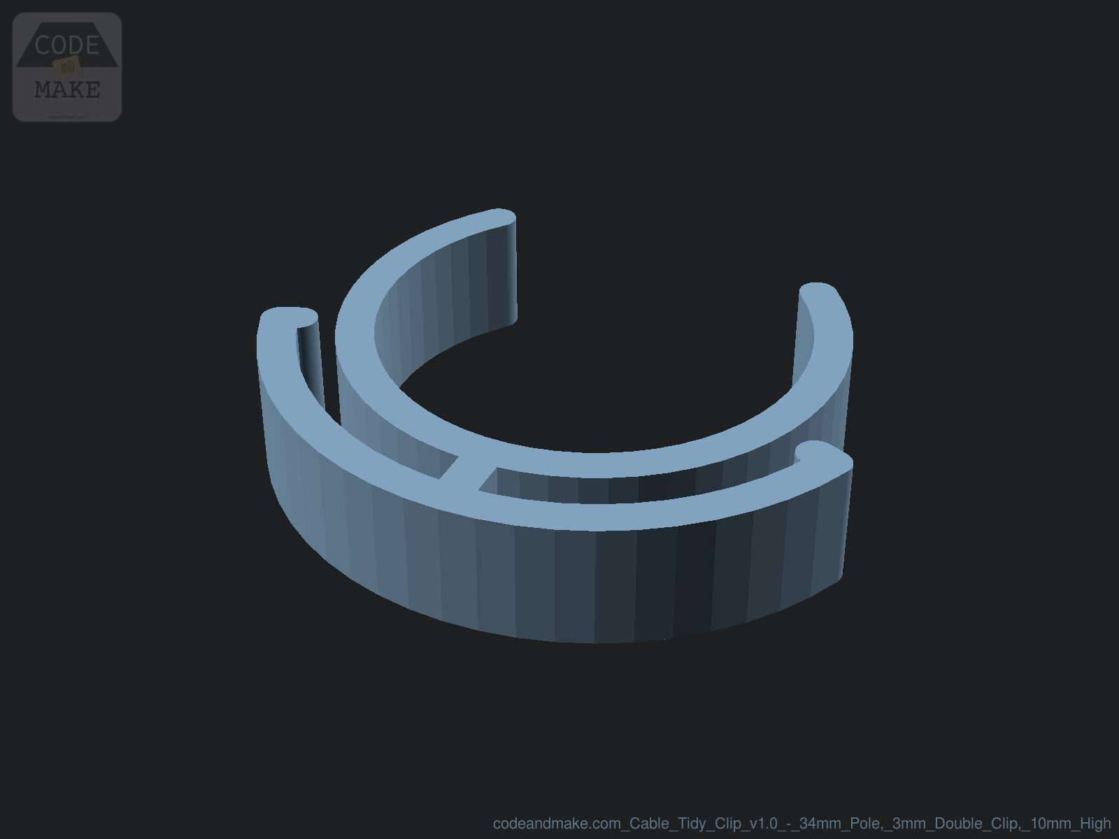 Fully Customizable Cable Tidy Clip - Code and Make