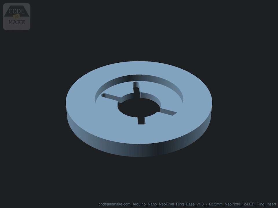 Arduino Nano NeoPixel Ring Base - Code and Make