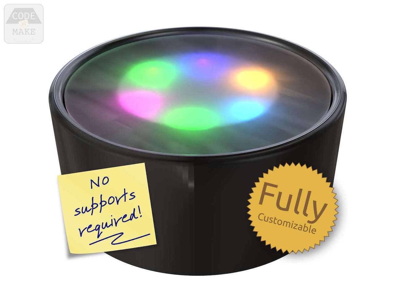 Arduino Nano NeoPixel Ring Base - Code and Make