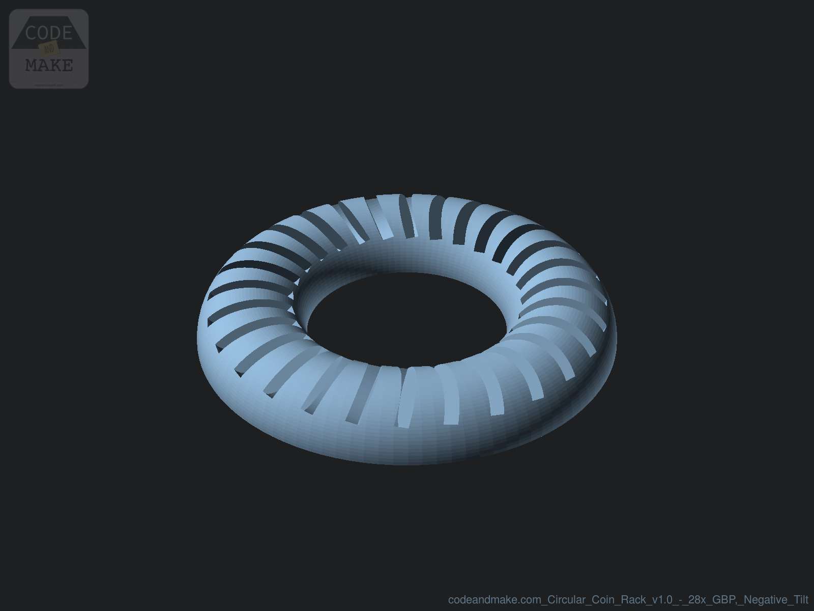 Circular Coin Rack Display - Code and Make